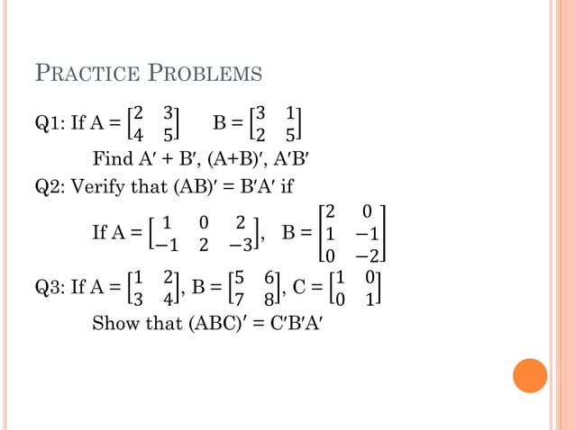 Matrices & Determinants | PDF