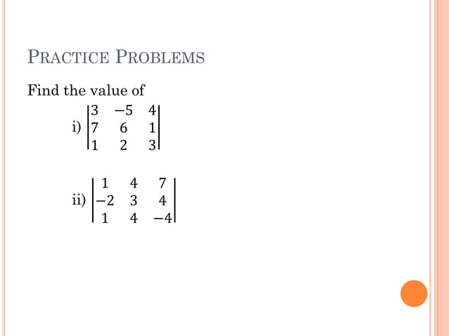 Matrices & Determinants | PDF
