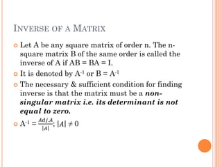 Matrices & Determinants | PDF