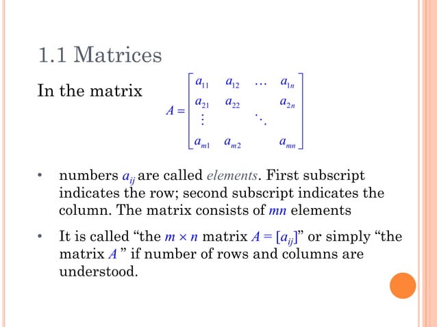 Matrices & Determinants