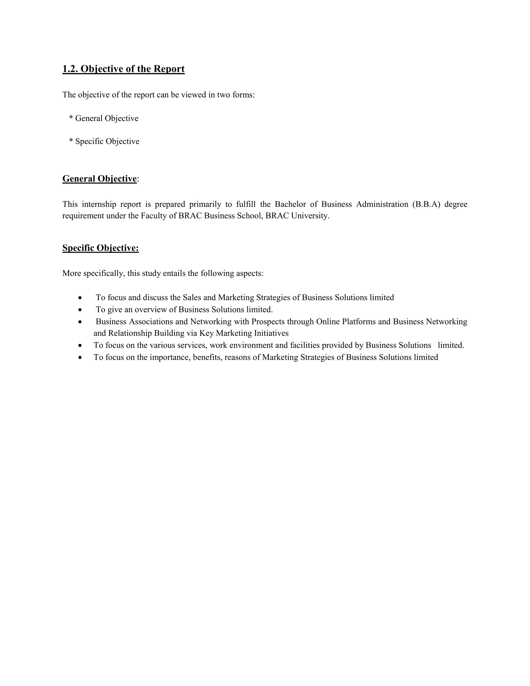 Bba marketing internship project | PDF