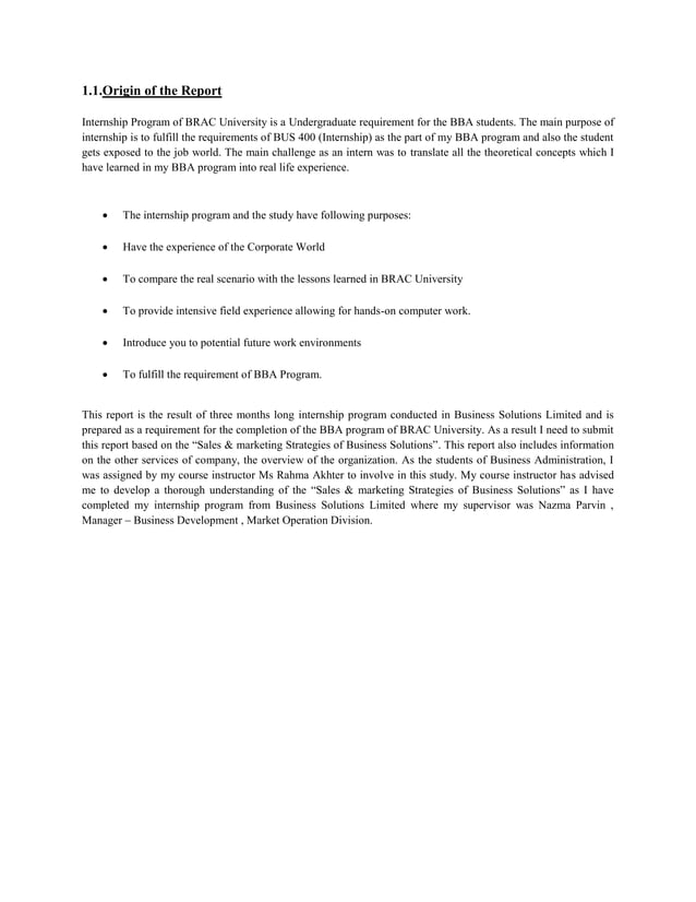 Bba marketing internship project | PDF