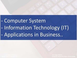 BBA First Semester | Course introduction | PPTX