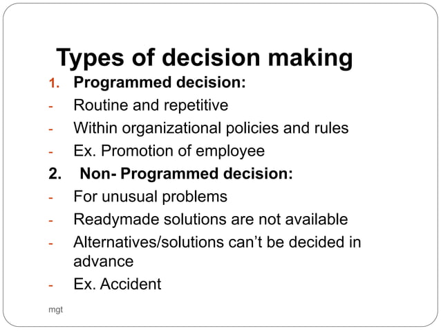 Bbai pom u1.4 decision making | PPTX