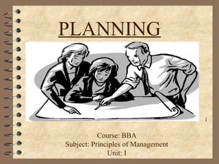 Bbai pom u1.2 planning | PPT