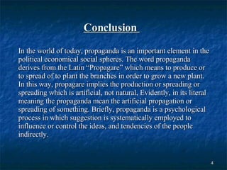 Bba L15 Dt Propaganda | PPT | Political Issues & policy | Politics