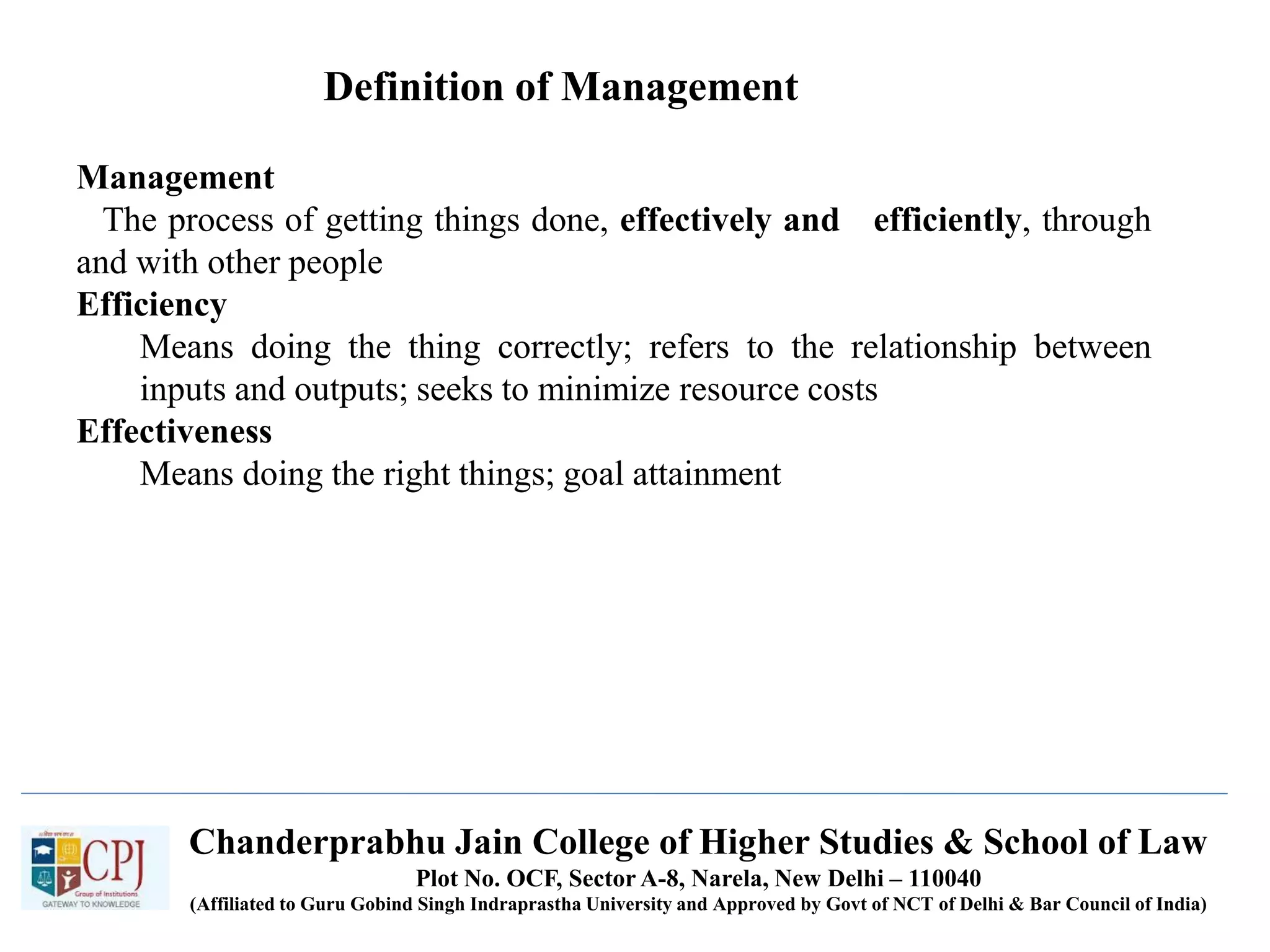 Principles of Management | PPT