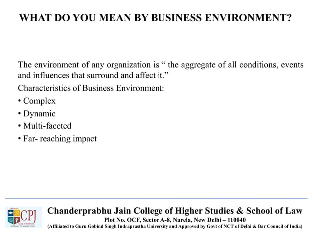 Business environment | PPT