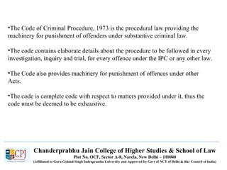 CODE OF CRIMINAL PROCEDURE | PPT
