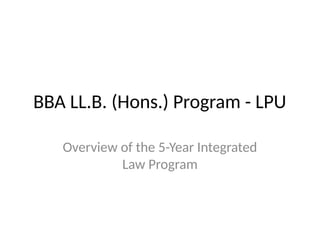 BBA_LLB_Lovely Professional University_Program_Overview.pptx