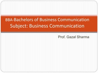 Bba module 1-business_communication | PPTX