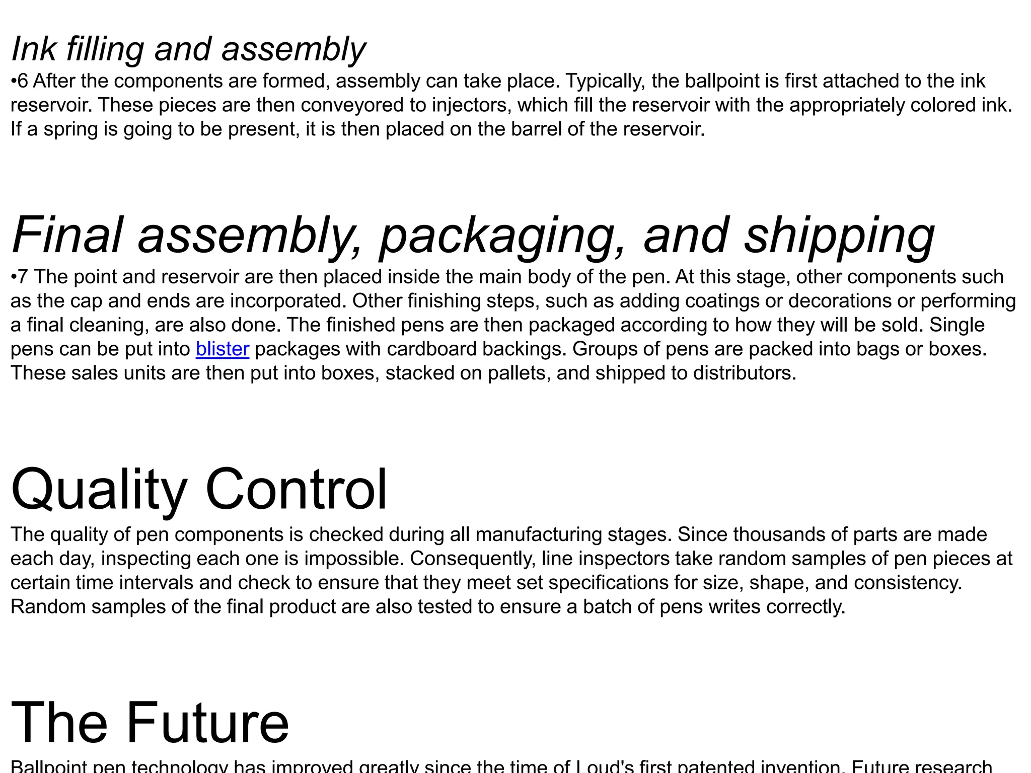 Ball & gel pen manufacturing | PPTX
