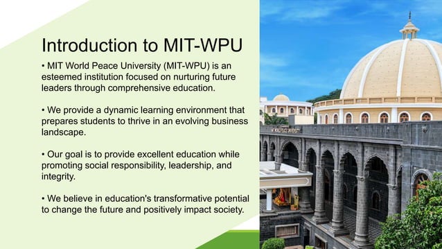 Discover Your Potential: BBA Programs at MIT-WPU | PPTX | Professional School | Postgraduate ...