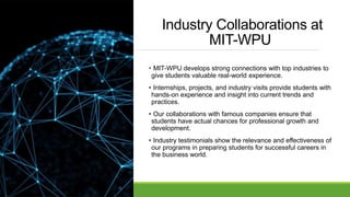 Discover Your Potential: BBA Programs at MIT-WPU | PPTX
