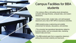Discover Your Potential: BBA Programs at MIT-WPU | PPTX