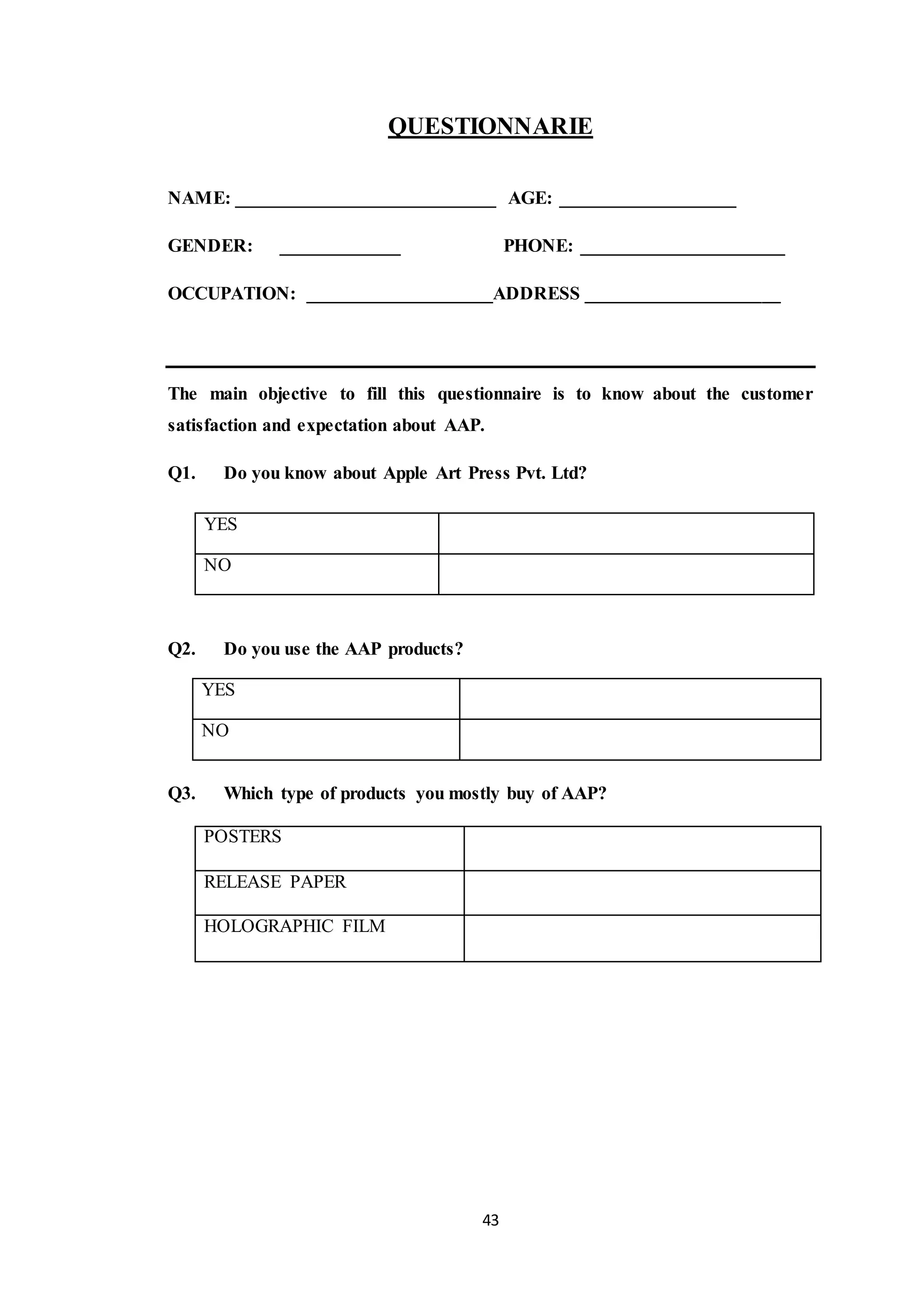 BBA final year project | DOCX