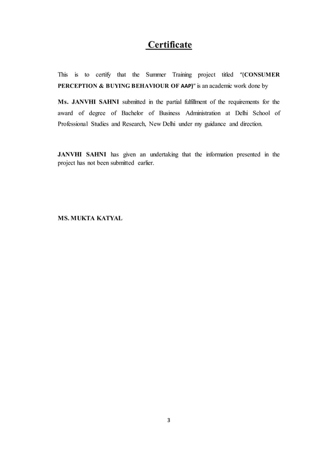 BBA final year project | DOCX