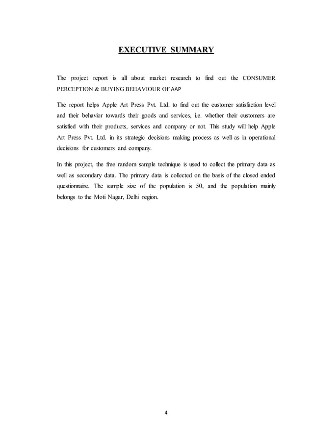 BBA final year project | DOCX