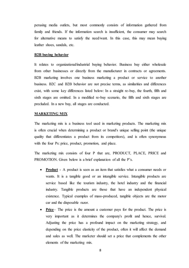 BBA final year project | DOCX