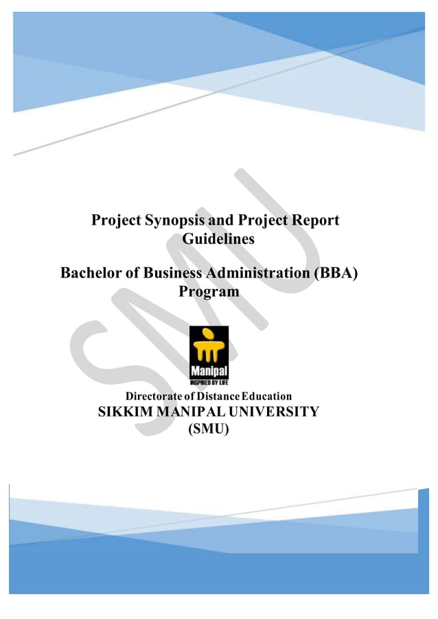 SMU BBA PROJECT GUIDELINES | PDF | Educational Assessment | Education