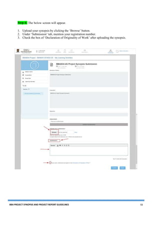 SMU BBA PROJECT GUIDELINES | PDF