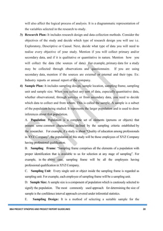 SMU BBA PROJECT GUIDELINES | PDF