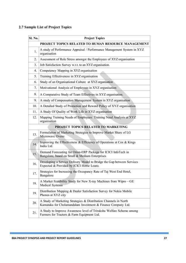 SMU BBA PROJECT GUIDELINES | PDF | Educational Assessment | Education