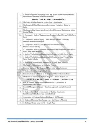 SMU BBA PROJECT GUIDELINES | PDF