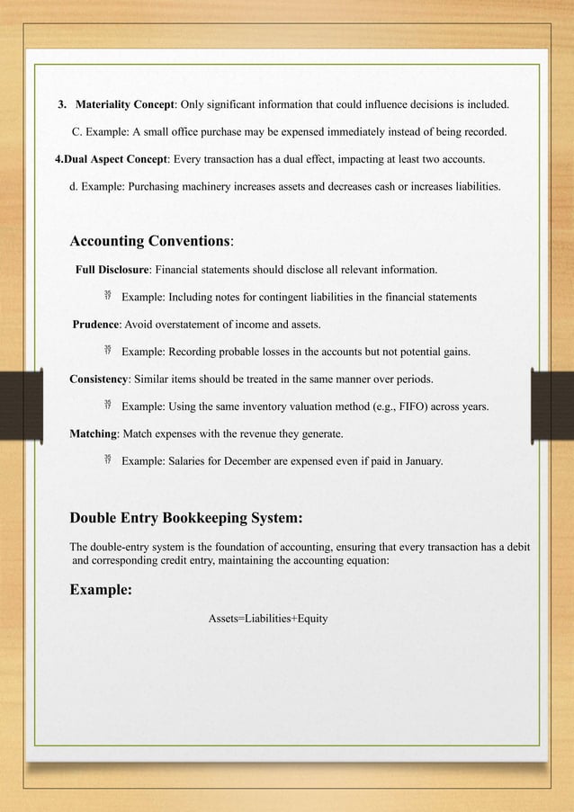 BBA REPORT on Accounting principles , basic accounting examples and ...