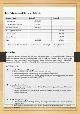 BBA REPORT on Accounting principles , basic accounting examples and ...