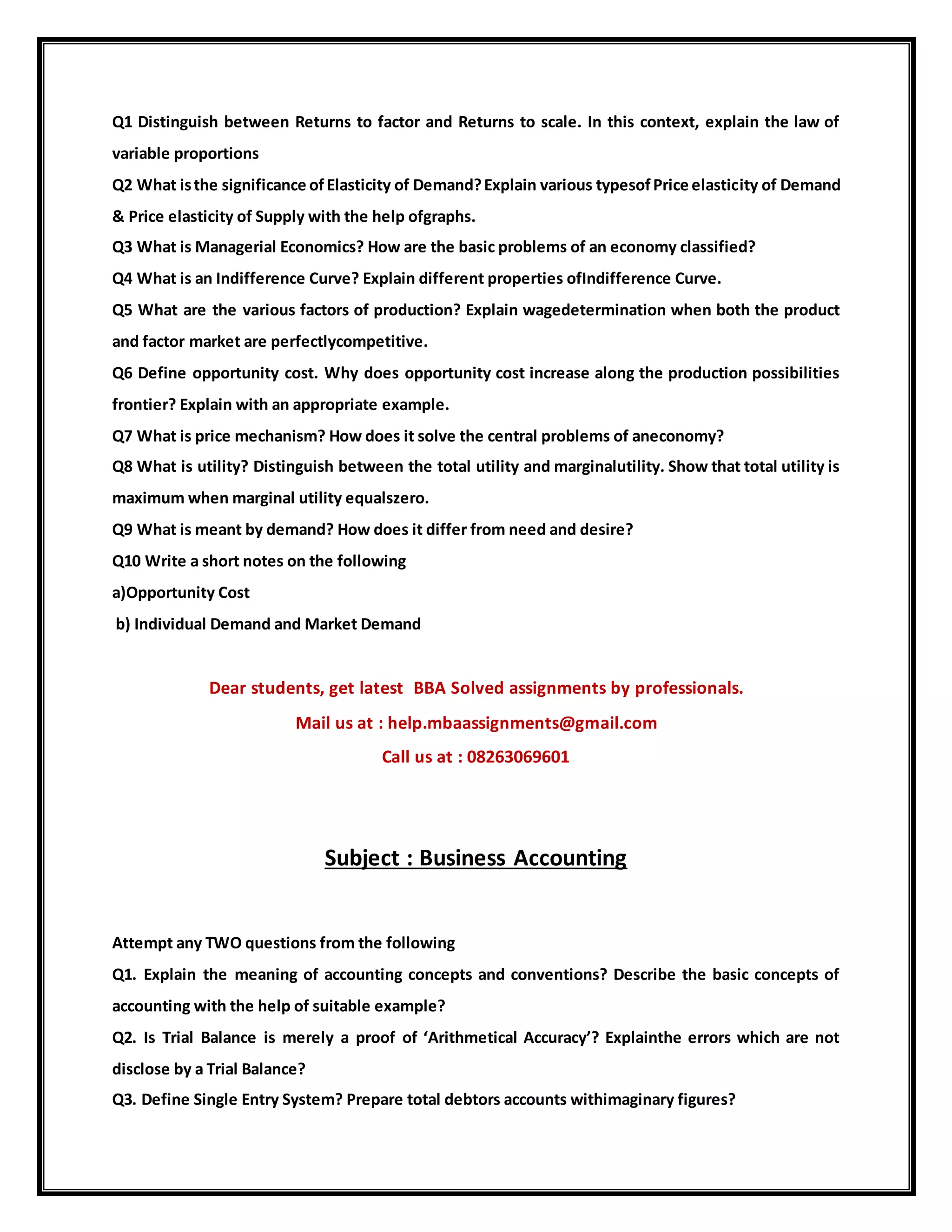 Bba solved assignmnets call us at - 08263069601 | PDF