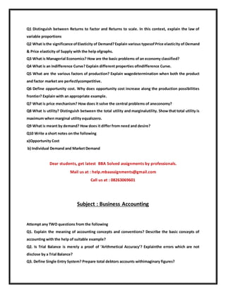 Bba solved assignmnets call us at - 08263069601 | PDF