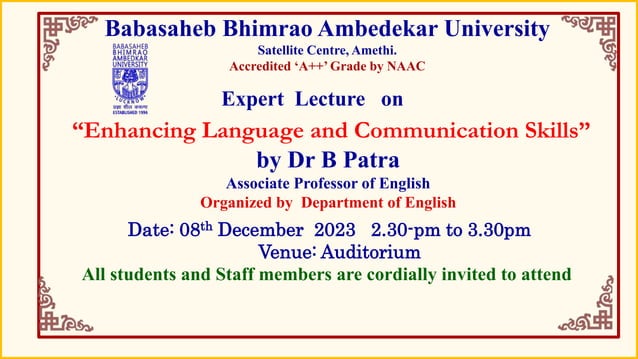 BBAU SeminarFinal Banner Design-Final.ppt