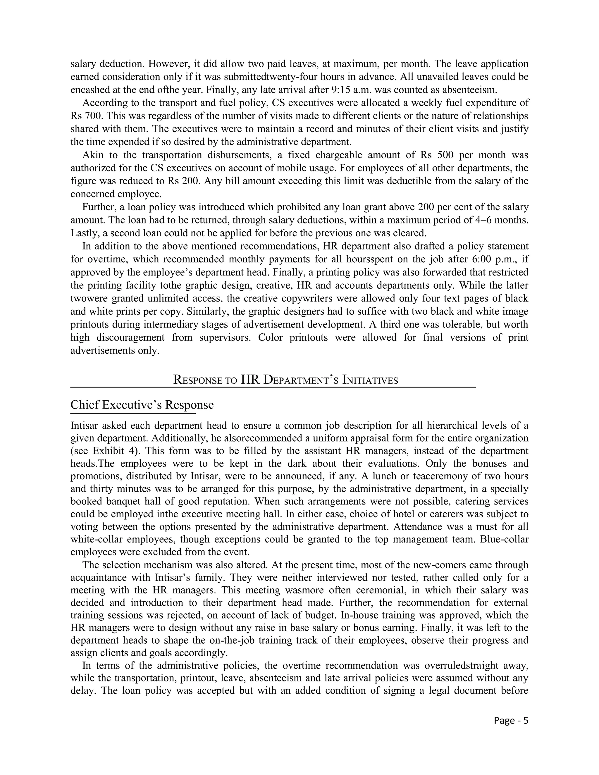 Bba v case study for final exam | DOCX