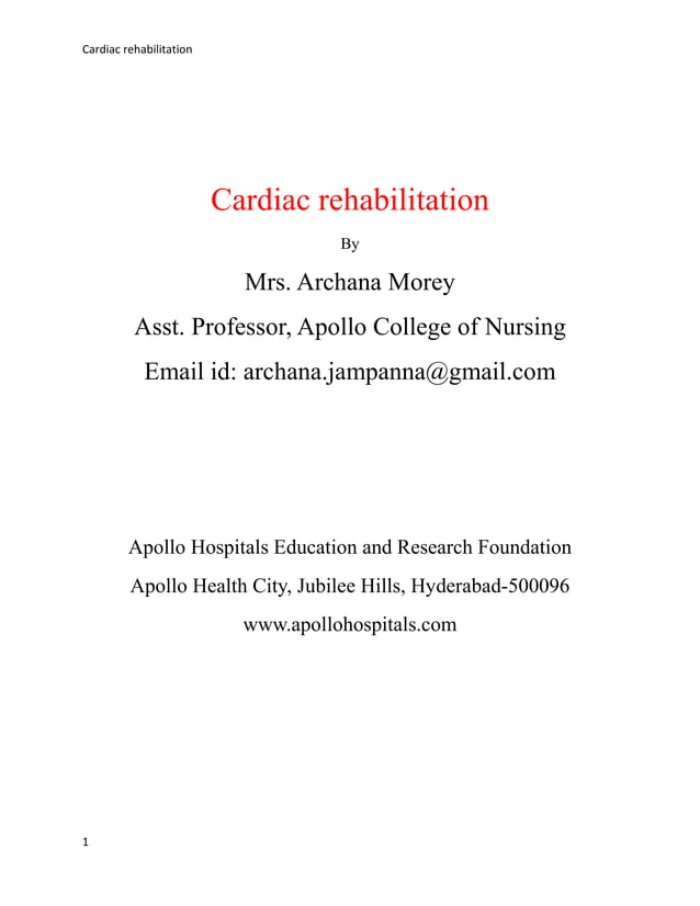 Cardiac rehabilitation (1) | PDF