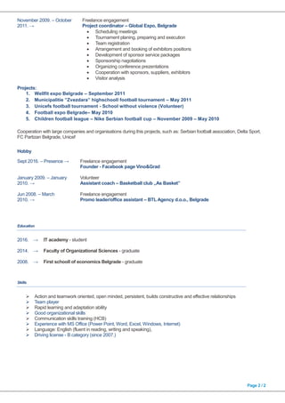 Nenad Sicevic CV 2017 | PDF