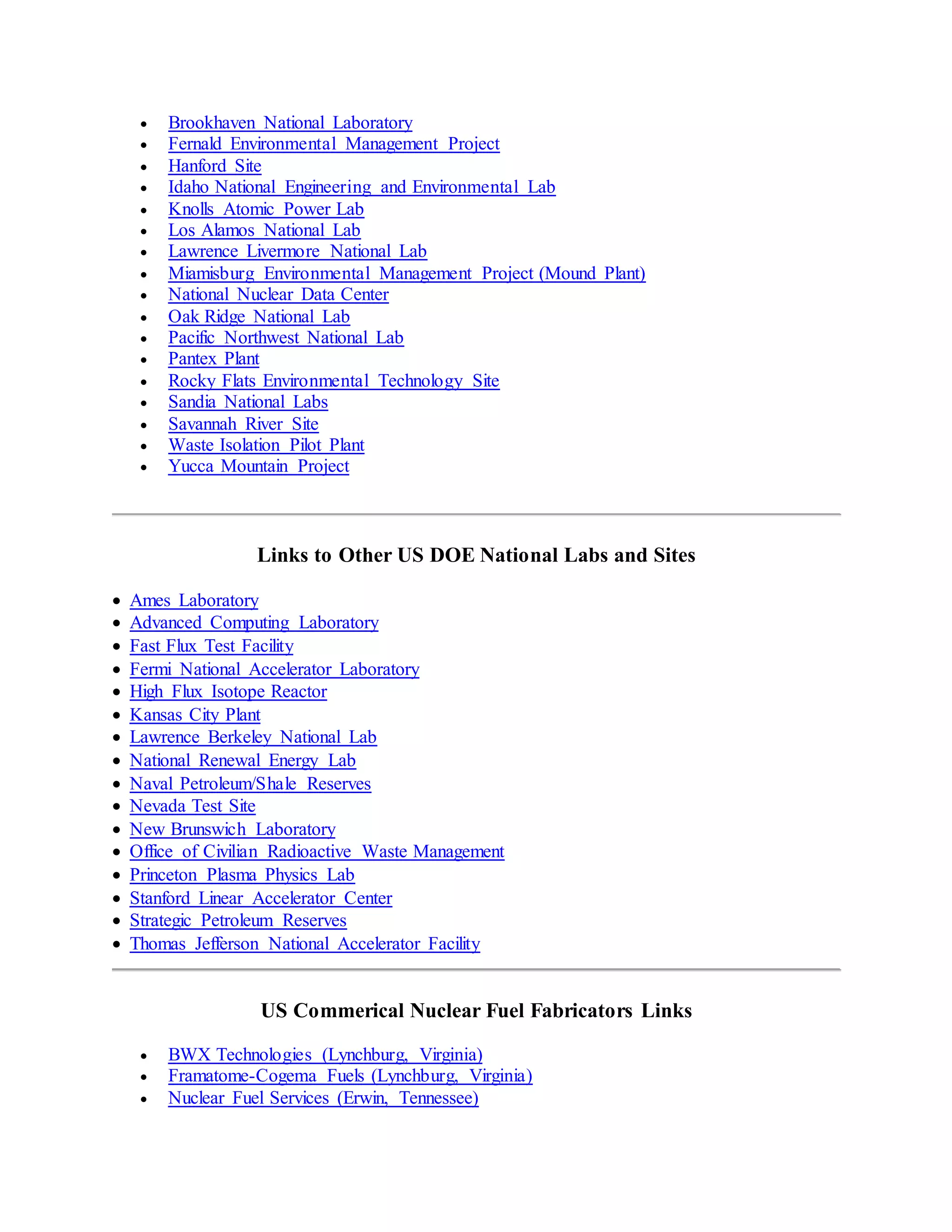 Helpful Links in the Nuclear Complex - from Justin | PDF