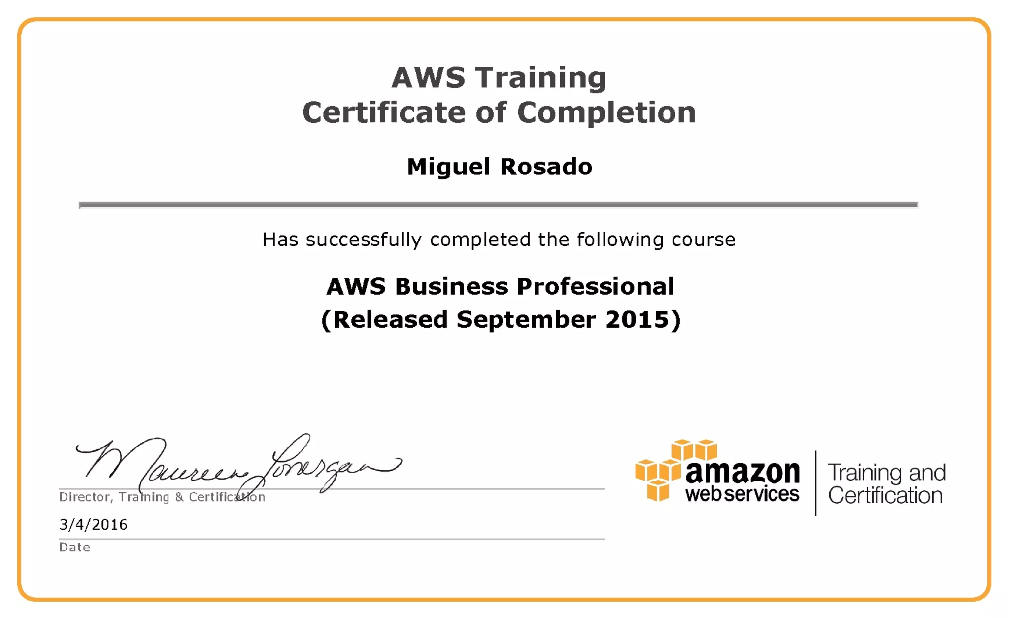AWS_Business_Professional_Certificate | PDF