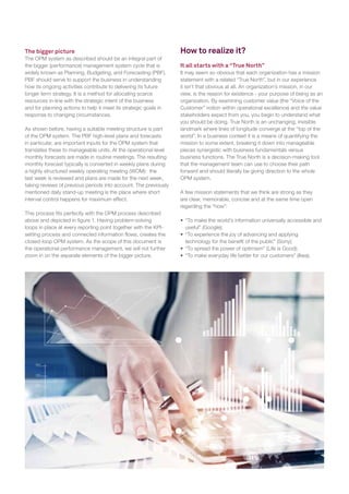 Closed-loop operational performance management - Enabling the performance dialogue in the ...