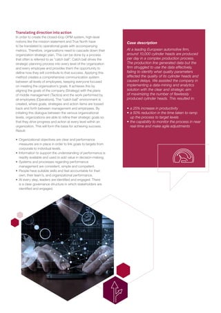 Closed-loop operational performance management - Enabling the performance dialogue in the ...