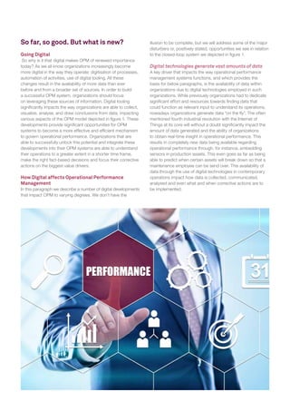 Closed-loop operational performance management - Enabling the performance dialogue in the ...