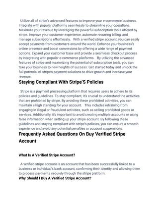 Buy Verified Stripe Account | PDF