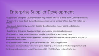 Bbbee esd and sd presentation | PDF