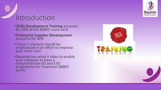 Bbbee esd and sd presentation | PDF