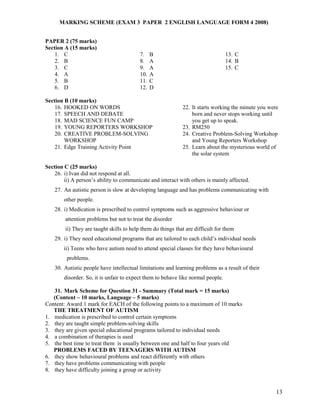 Bbbe paper 2(form 4) with answer | PDF