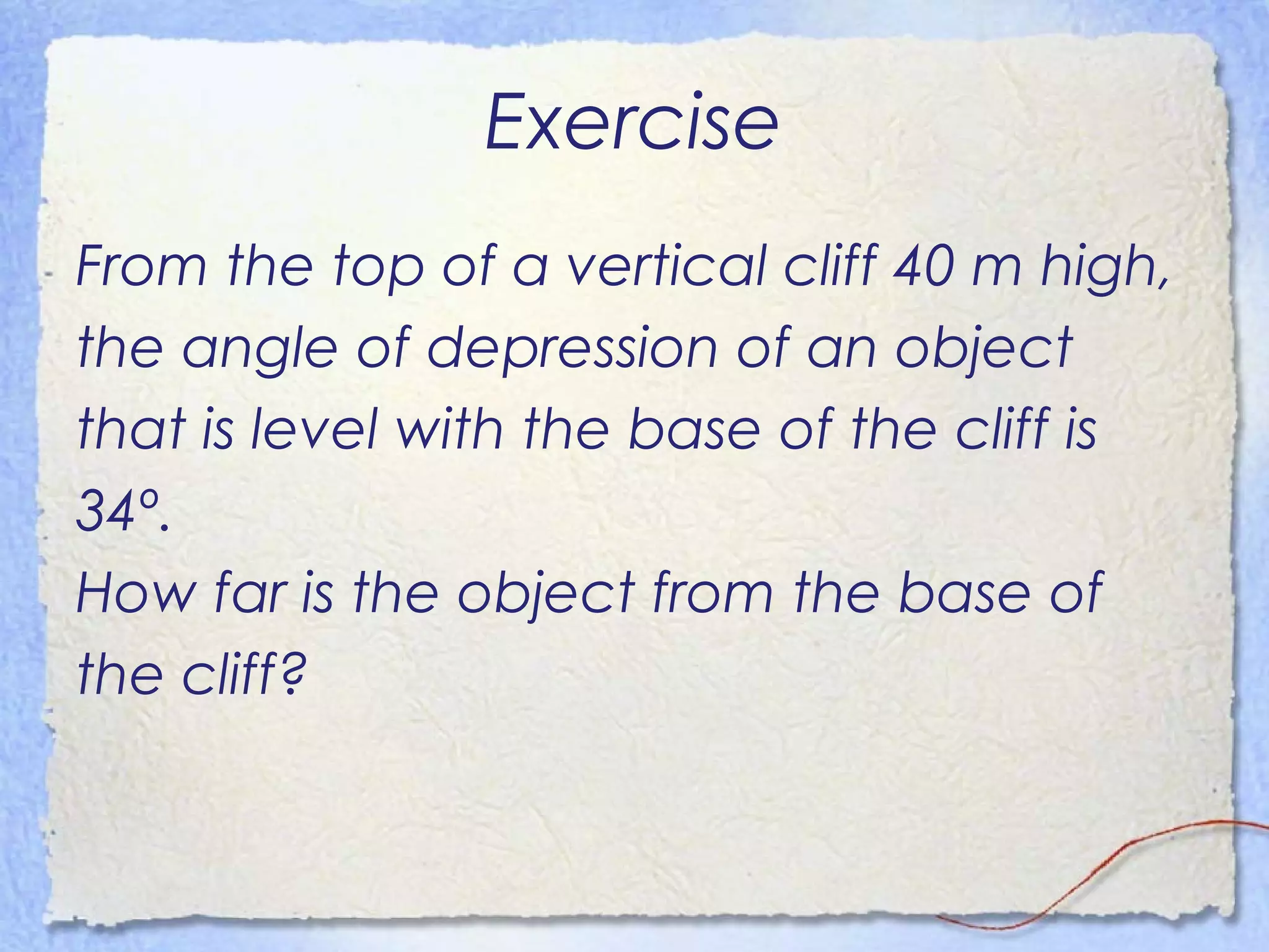angle of elevation and depression | PPT