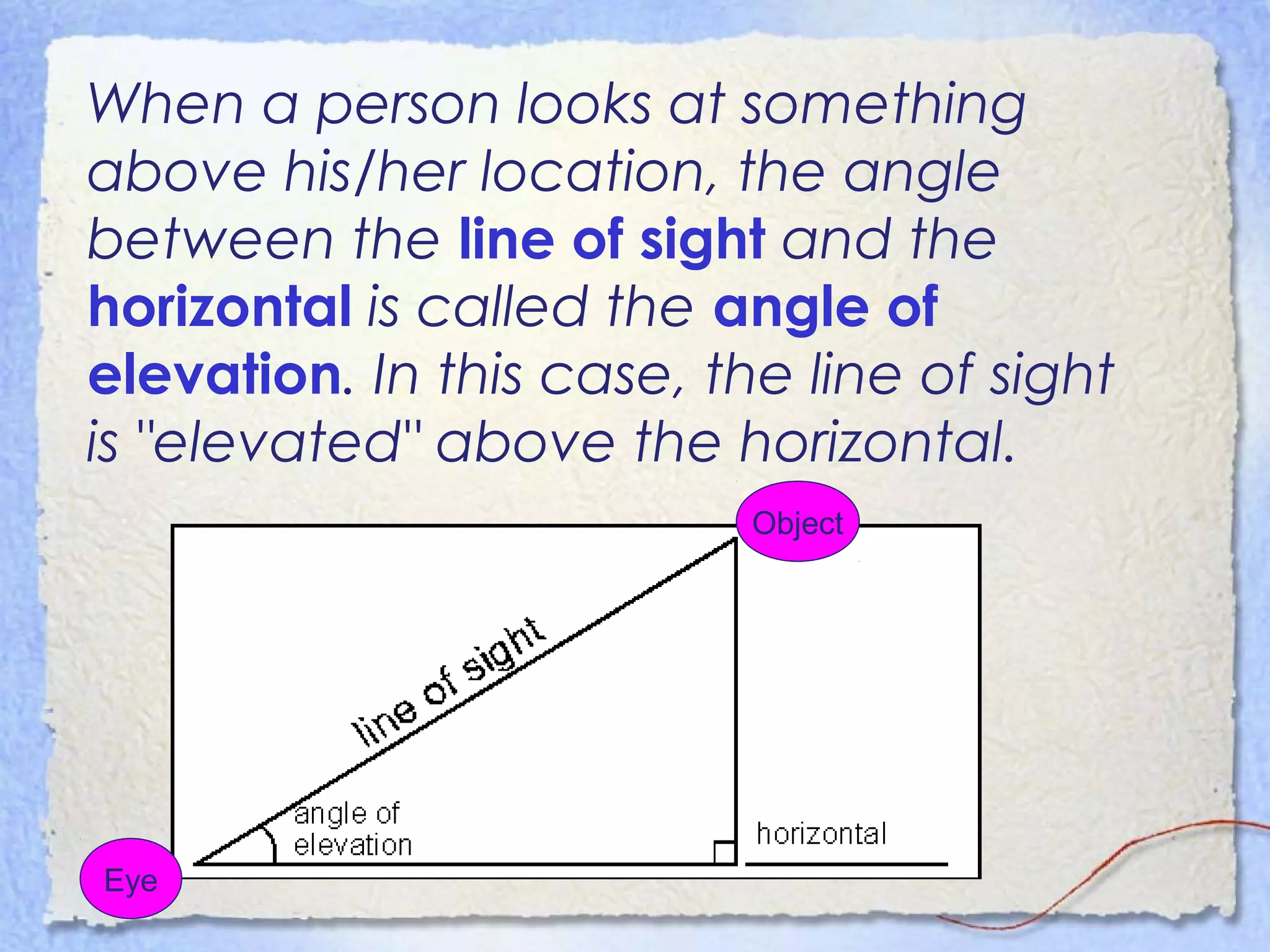 angle of elevation and depression | PPT