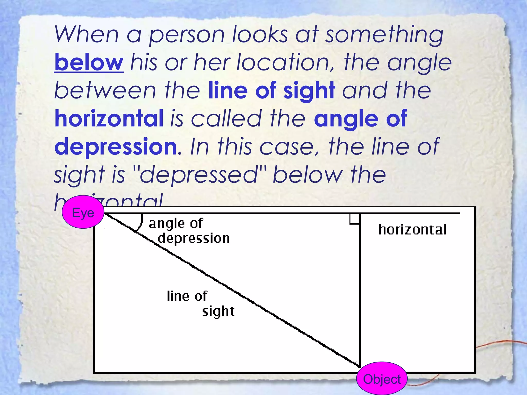 angle of elevation and depression | PPT