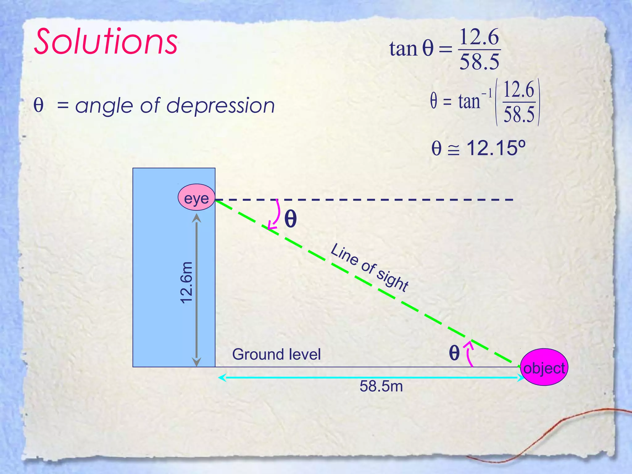 angle of elevation and depression | PPT