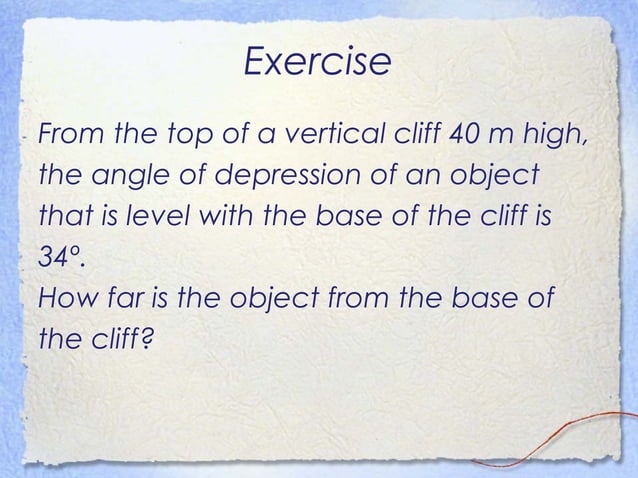 angle of elevation and depression | PPT | Physics | Science